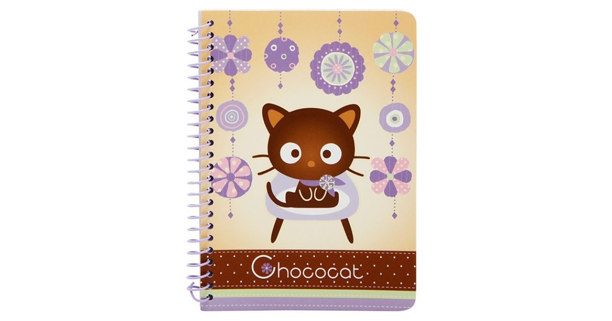 Hello Kitty Chococat Mini Spiral Notebook, Brown, 35 Sheets | sandhai.ae