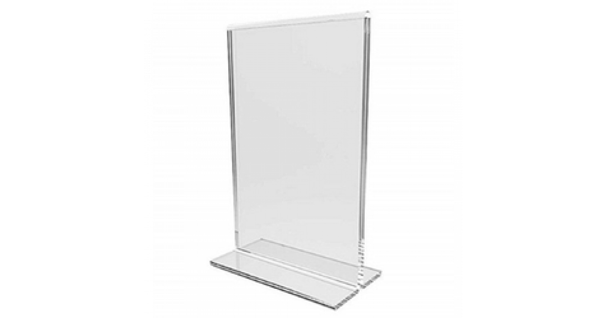T Shape A4 Card Stand- Vertical | sandhai.ae