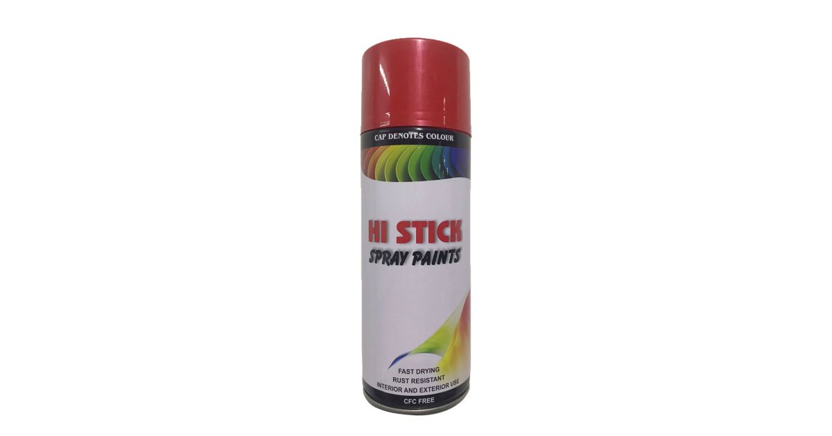 Hi Stick Spray Paint Red Colour 400ml | Sandhai | sandhai.ae