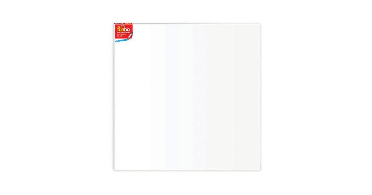 Funbo Stretched blank canvas 380 gms 100X100 cm | sandhai.ae