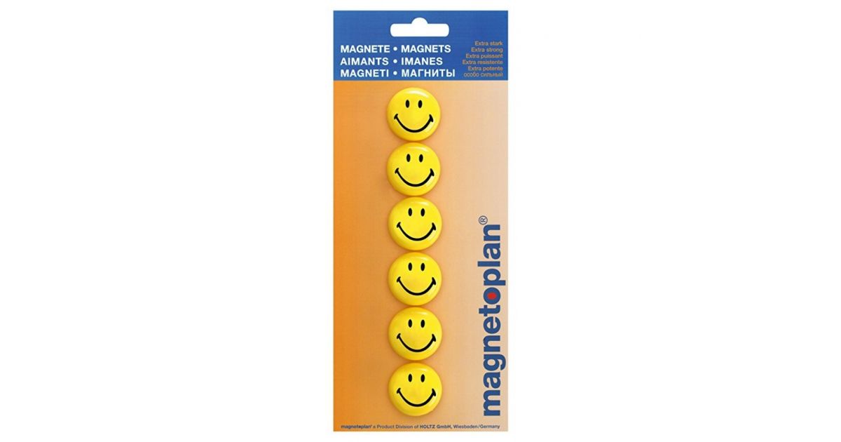 Magnetoplan Magnetic Smileys 30mm 6pcs | sandhai.ae