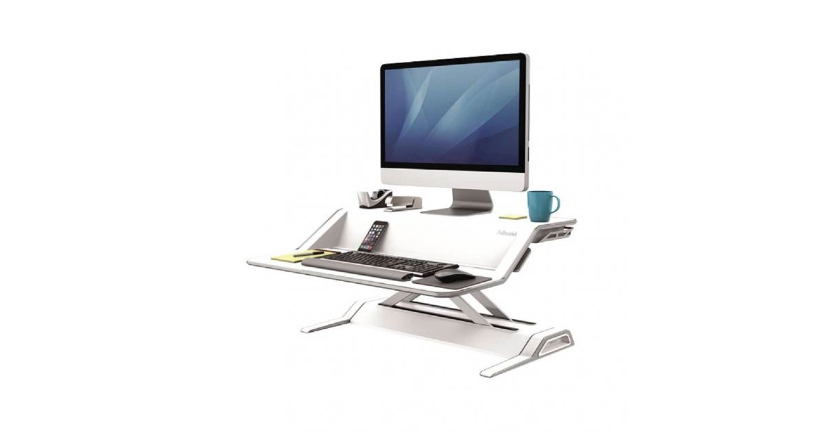 Fellowes Model Lotus Sit & Stand Workstation White | sandhai.ae