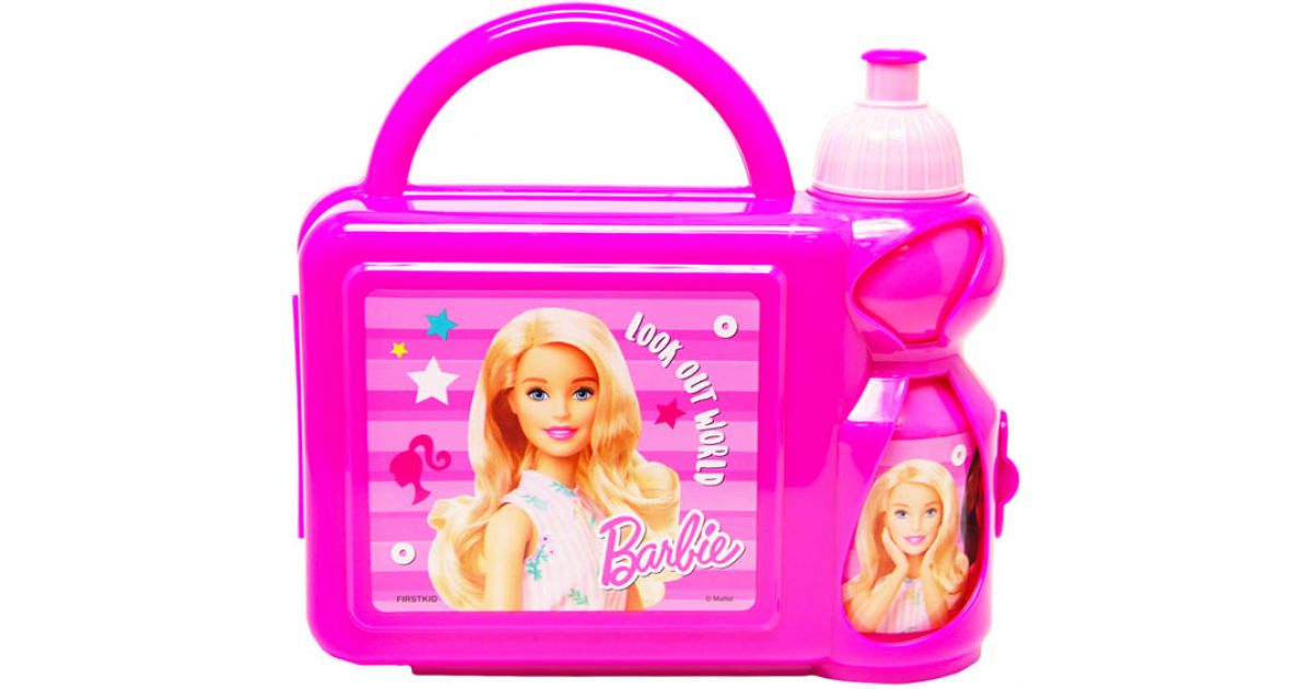 kids lunch box Barbie Combo Set - Pink Girl | sandhai.ae