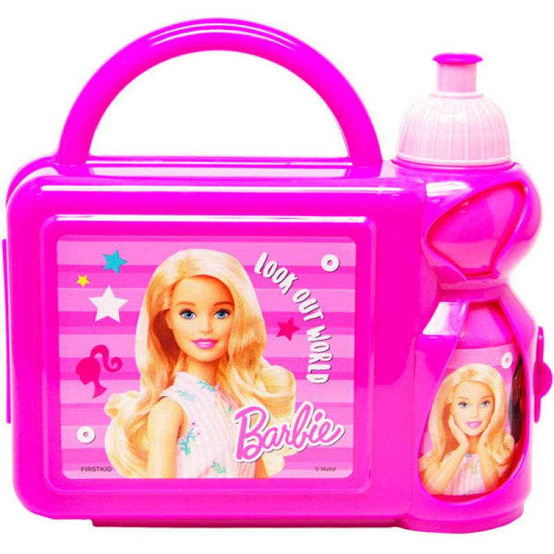 kids lunch box Barbie Combo Set - Pink Girl | sandhai.ae