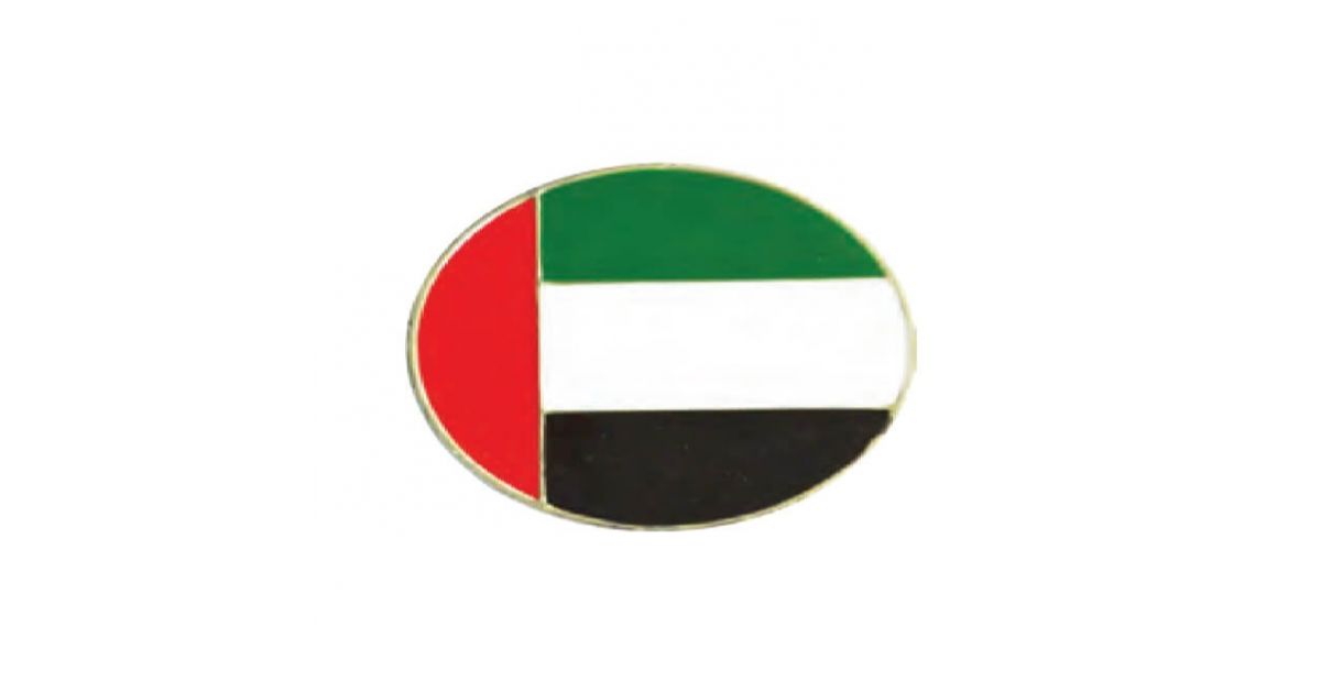 UAE National Day Metal Badge 2.5X3.5 cm - 12 pcs | sandhai.ae