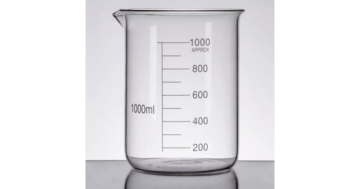 Nejoom 1000ml Borosilicate Glass Beaker - Heat-Resistant 1L Lab Beaker ...