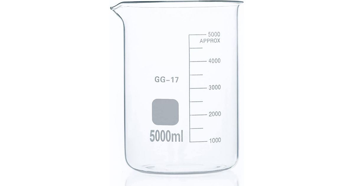 Borosilicate Glass Beaker 5000ml | Large Capacity Lab Measuring Beaker ...