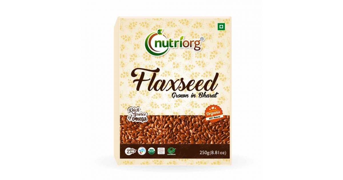 Nutriorg Certified Organic Flaxseed Raw 250g | sandhai.ae