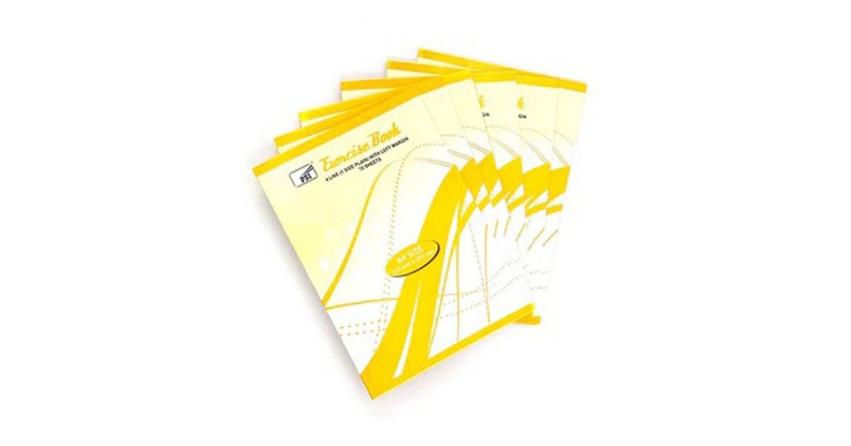 PSI Exercise Book A4 Four Line (1 side Plain with Left Margin) - 70 ...