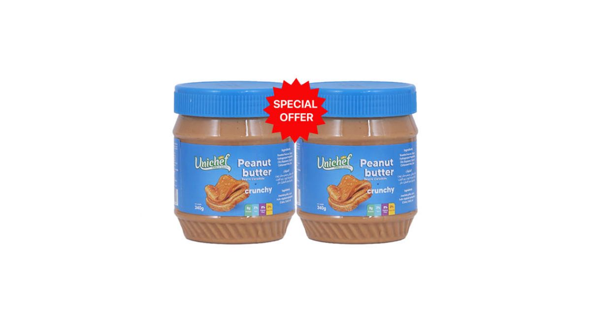 Unichef Peanut Butter Crunchy-2 x 340gm Promo Pack | sandhai.ae