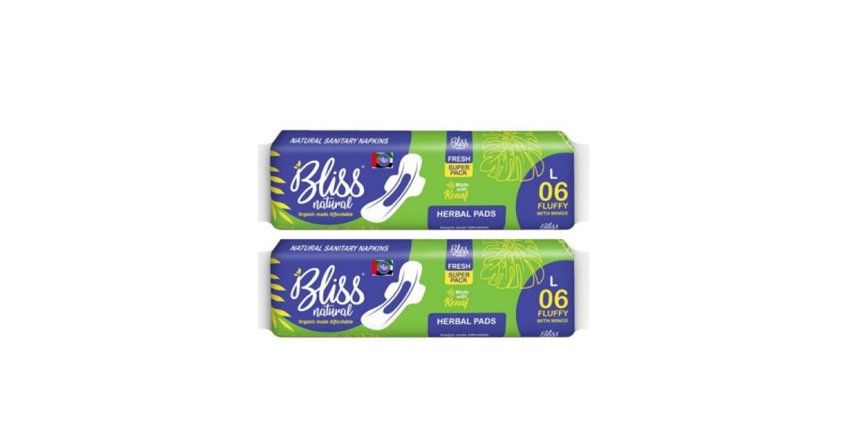 Bliss Organic Sanitary Pads With Wings - L | sandhai.ae