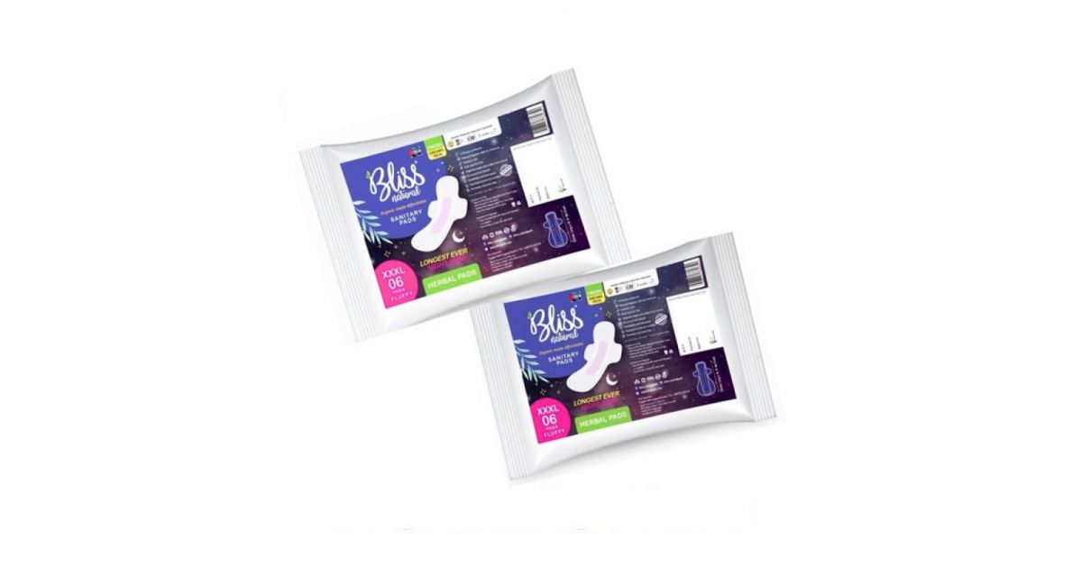 Bliss Organic Sanitary Pad With Wings - XXXL | sandhai.ae