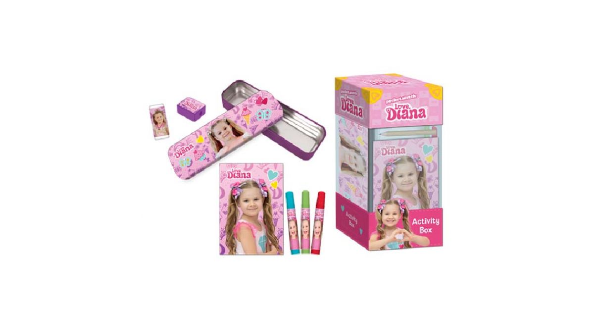 Love Diana Coloring Set with Metal Pencil Case | sandhai.ae