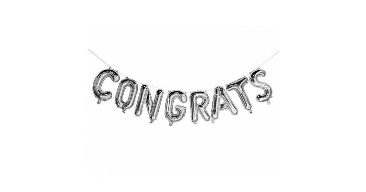 Congrats Letter Foil Balloon | sandhai.ae