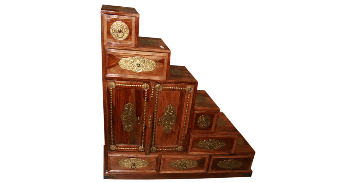Wooden Step Design Cabinet | Sandhai | sandhai.ae