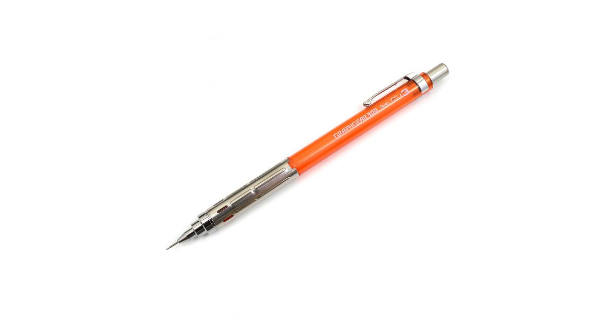 Pentel click pen 0.3mm Orange 12pcs | sandhai.ae