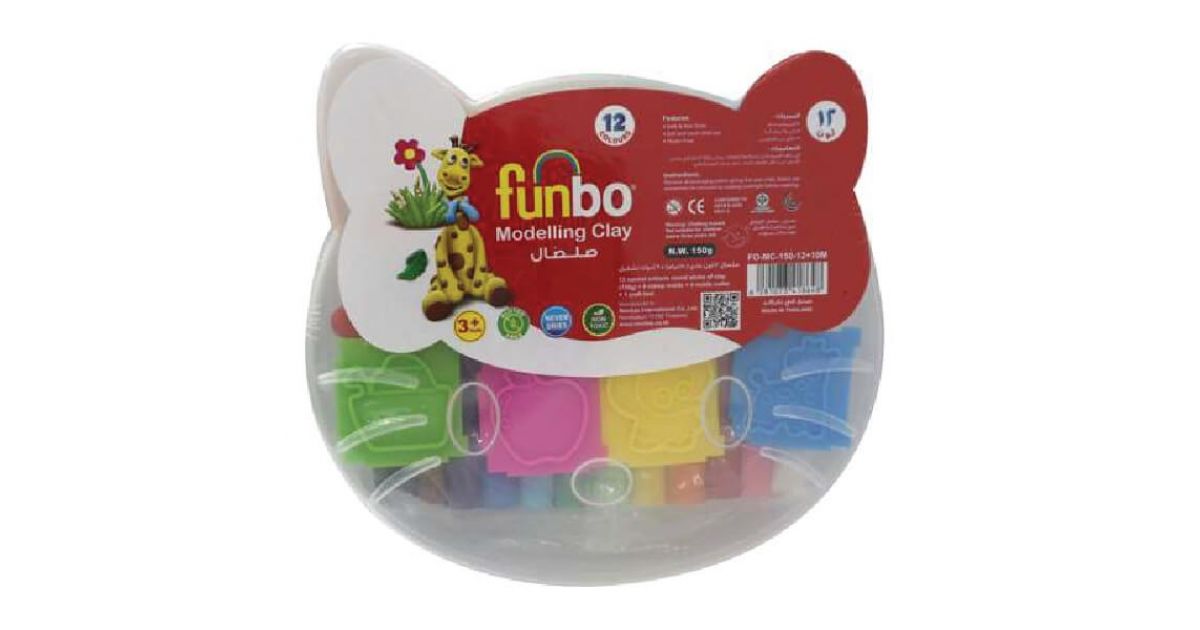 Funbo Modeling Clay 12 cols -10M | sandhai.ae