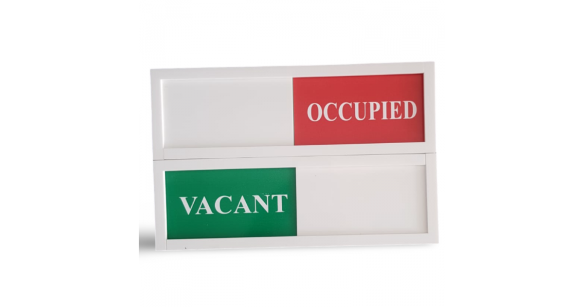 Acryllic Vaccant Occupied Sign 25x8cm Door Name Holder Sliding | sandhai.ae