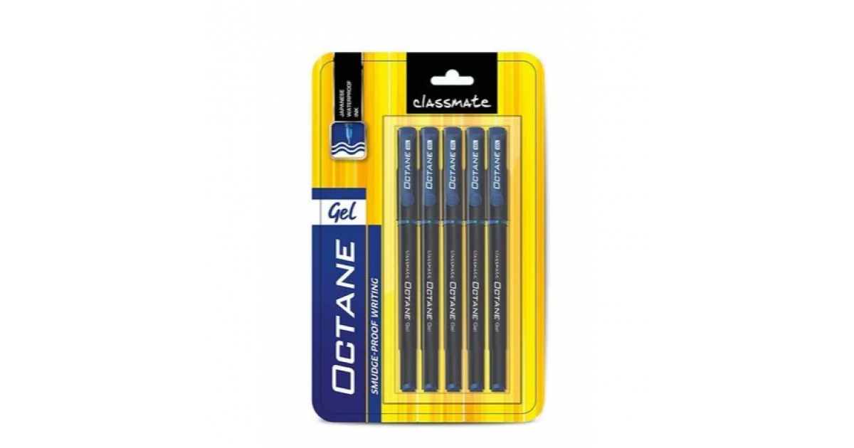 Classmate Octane Blue Gel Pen Pack of 5 | sandhai.ae