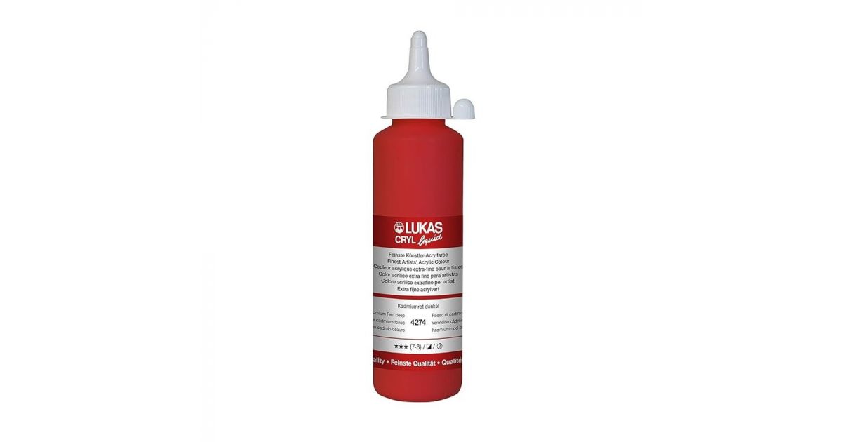 LUK CRYL LIQUID 250ML CADMIUM RED DEEP | sandhai.ae