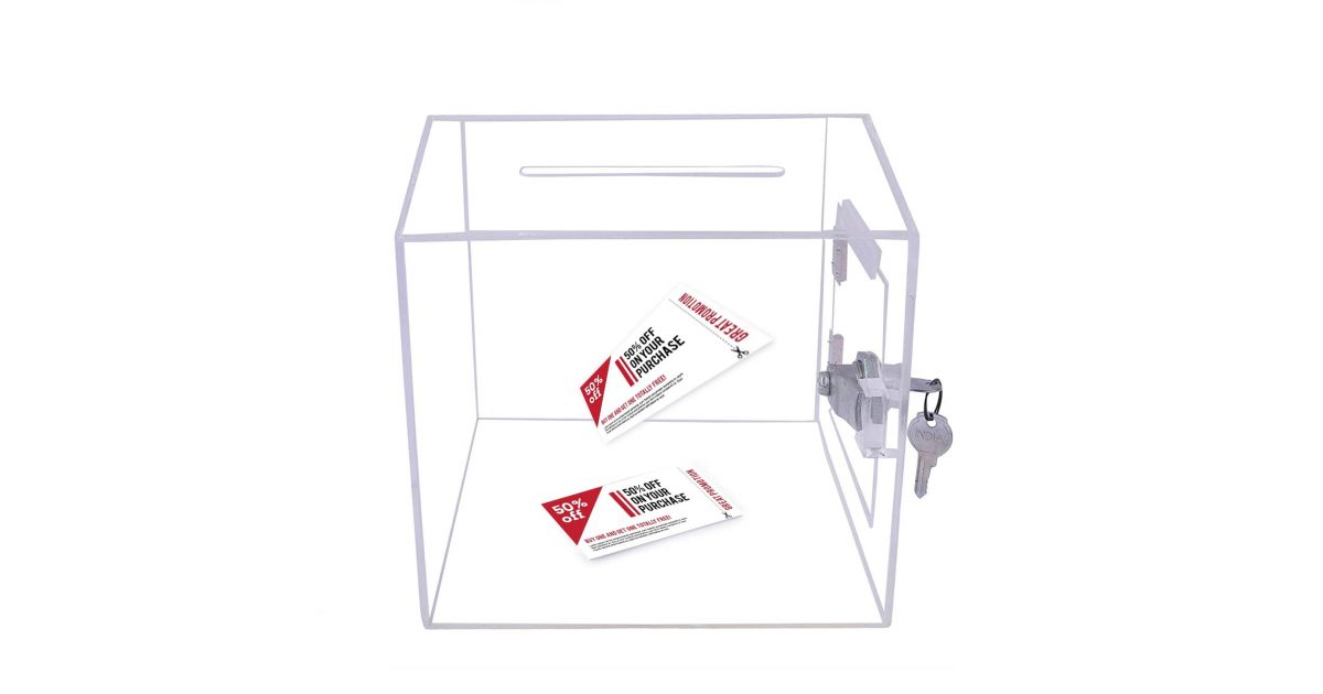 Acrylic Donation Box | Transparent Acrylic Donation Box with Lock – 20× ...