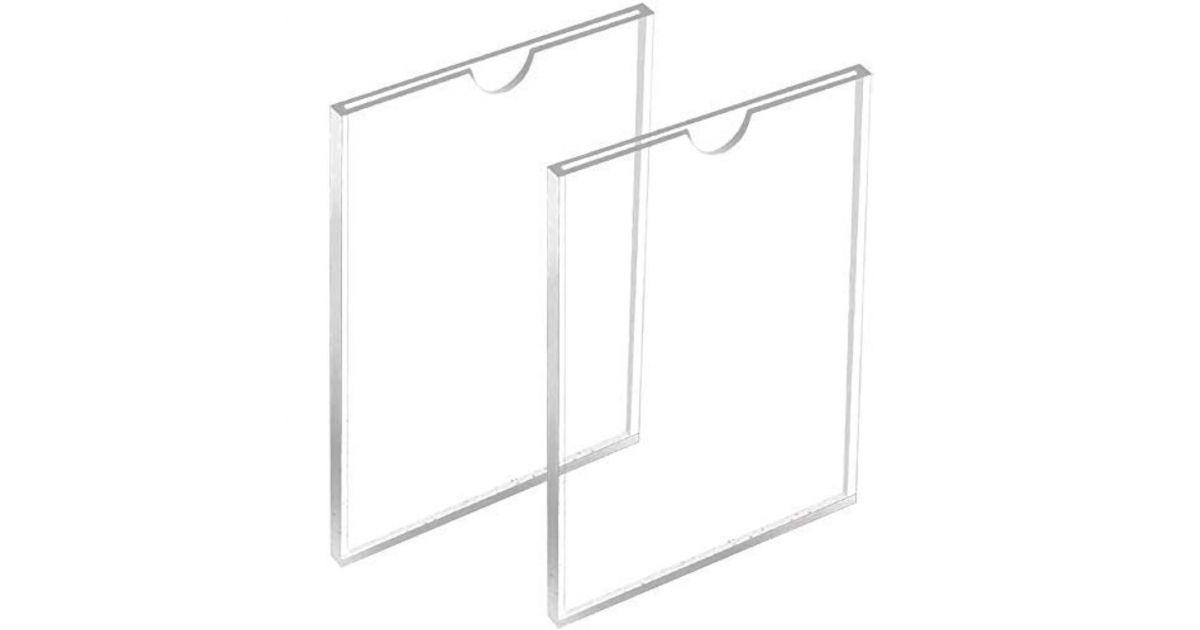 A3 Acrylic Checklist Holder – Vertical Wall Mount Poster & Sign Display ...