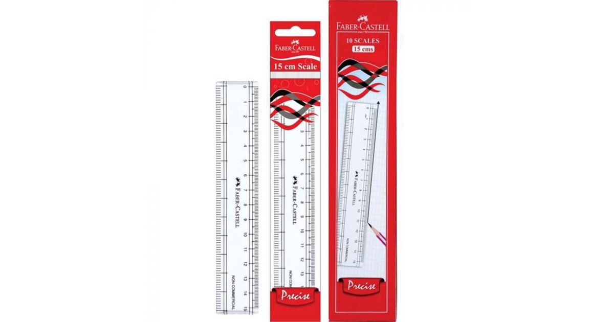 Faber Castell 15cm Rulers Transparent | sandhai.ae